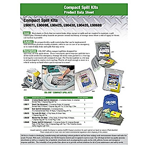 Oil-Dri L90435 Compact Universal 5-Gallon Bucket Spill Kit, 5-Gallon Maximum Absorption Capacity