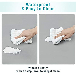 Minnebaby Hexagon Playpen Mat Compatible with hiccapop Portable Playpen & Regalo Play Yard, Self Inflating Playard Pad, Comfortable and Portable Playmat with Carrying Bag - Grey