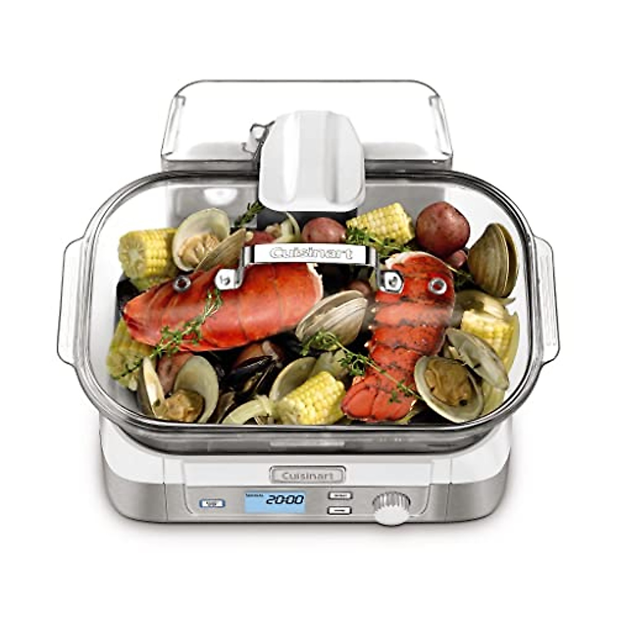 Cuisinart STM-1000 Cook Fresh Digital Glass Steamer, One Size, Stainless Steel
