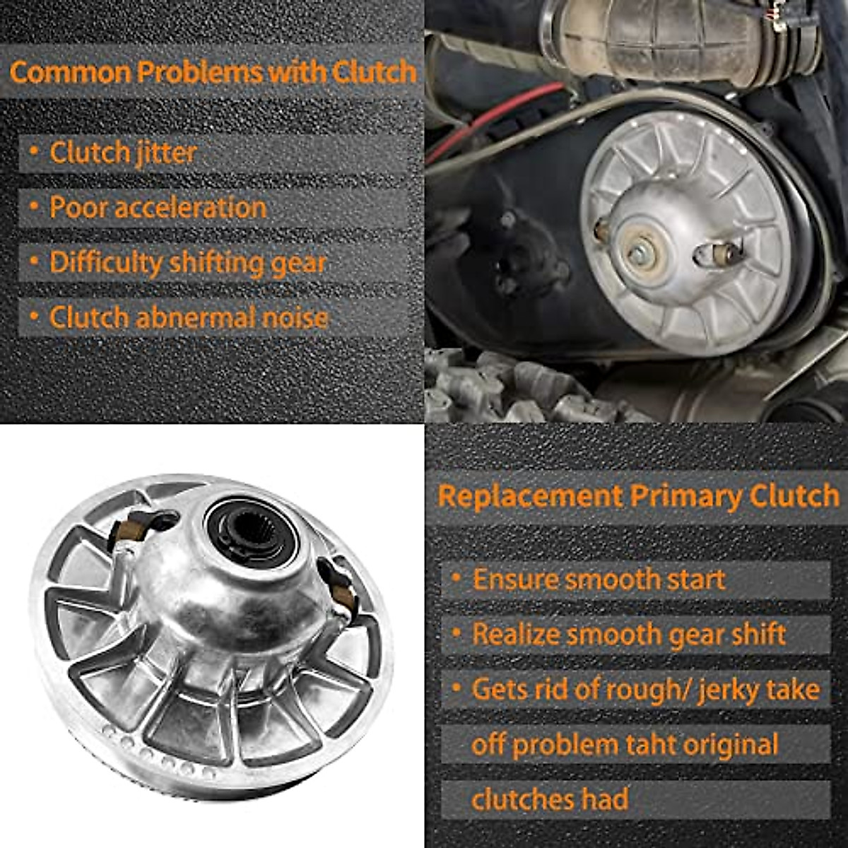 Secondary Driven clutch Compatible with 2016-2022 Polaris RZR RZR-S RZR-4 RZR-S4 General 1000