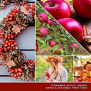 Yankee Candle Autumn Wreath Scented, Signature 20oz Large Jar 2-Wick Candle, Over 60 Hours of Burn Time