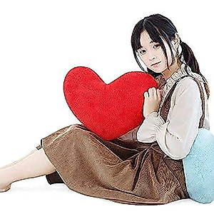 sunyou Cute Plush Red Heart Pillow Cushion Toy Throw Pillows Gift for Kid Friends/Children/Girl/Valentine's Day Fit for Living Room/Bed Room/Dining Room/Office and Sofa/Cars/Chairs (Heart)