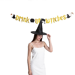 JOYIN 12 Pcs Witch Hat Halloween Decorations Indoor Decor, Hanging Witch Hats Decor Halloween Party Supplies Favors Haunted House Front Porch Ceiling