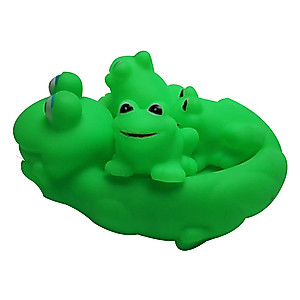 Tomaibaby 1 Set/7pcs Frog Bath Toys, Frog Family Bath Sets Floating Bathtub Toys for Kids Baby Bath Toys