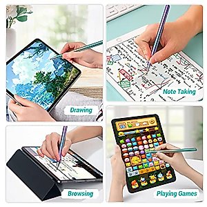 Stylus Pens for Touch Screens, High Precision Disk Stylus Pen for iPad with 2 Replaceable Tips Compatible with iPad/iPhone/Android/Tablet and All Universal Touch Screen Devices