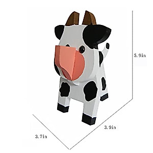 MAGIC WOOD Puzzle Eyeglass Holder Animal Sunglass Display Stand Home Office Desktop Animal Holiday Decoration Gift(Cow)