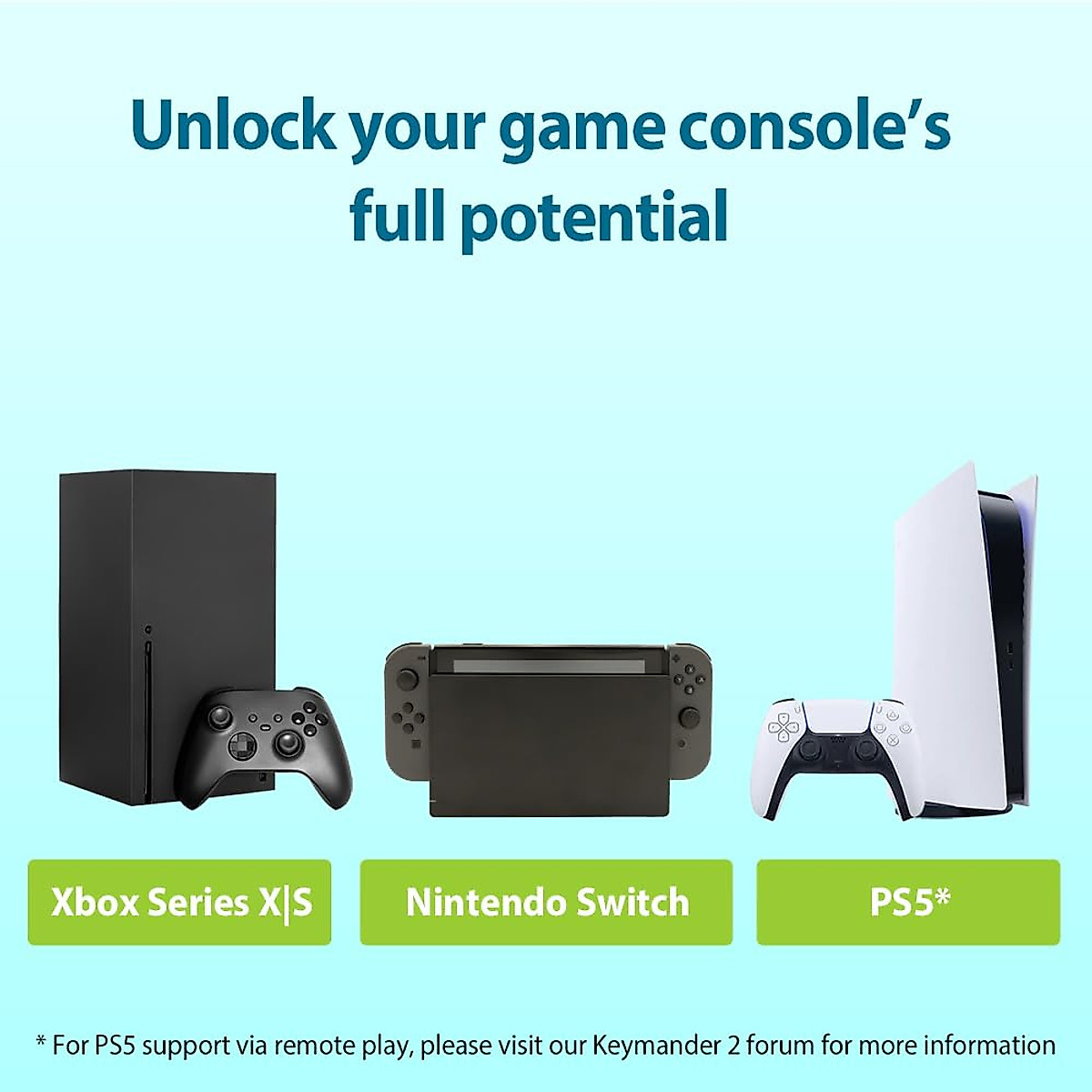 IOGEAR KeyMander 2 Keyboard/Mouse Adapter Plus Controller Crossover, PS4, PS5, Xbox Series X/S, Xbox One, Nintendo Switch, GE1337P2, FPS, mouse control