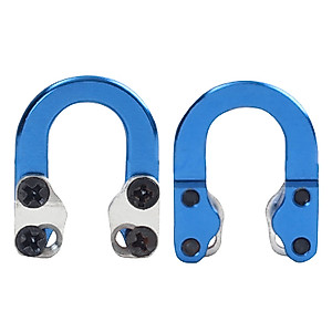 FENJANER Archery 2 Sets Compound Bow D Loop Metal Release Aids Hook Hunting Shooting Target Accessories (Blue)