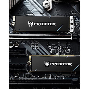 acer Predator GM7000 2TB NVMe Gaming SSD - M.2 2280 PCIe Gen4 (16 Gb/s) x 4, 3D TLC NAND PC Internal Solid State Hard Drive with DDR4 DRAM Cache Up to 7400 MB/s - BL.9BWWR.106