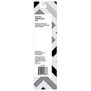 Amazon Brand - Solimo Multi Pro Toothbrushes, 4 Count
