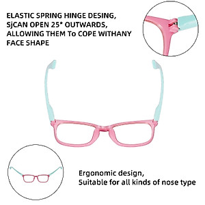 CHEERS DEVICES Blue Light Glasses for Kids Boys Girls Teens - 3 Pack Computer Glasses with Unbreakable Frame and Anti-Glare - blue light glasses for teen girls, lentes de sol para niños (Age 3-8)