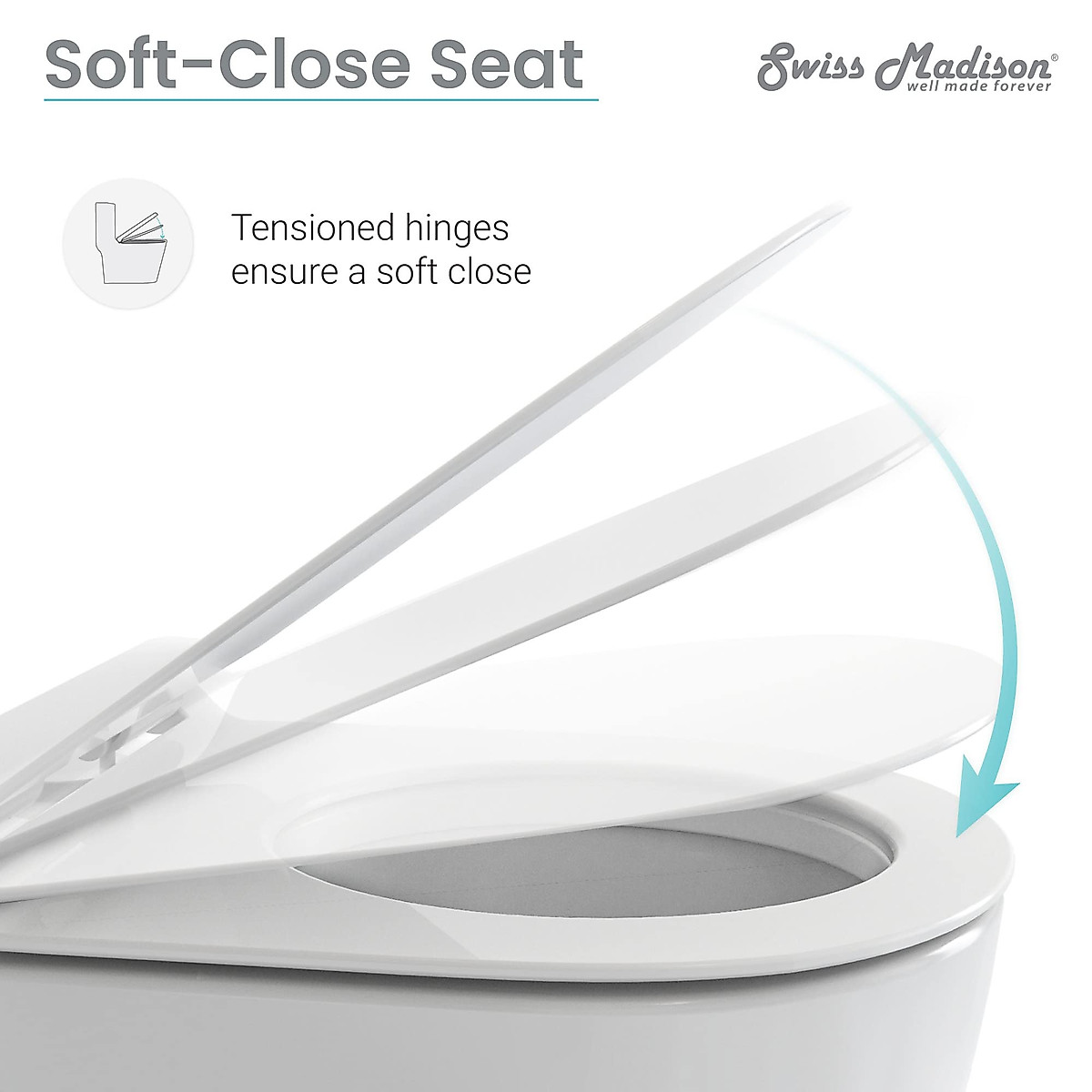 Swiss Madison Well Made Forever Ivy SM-WT450 Wall Hung Toilet, Glossy White