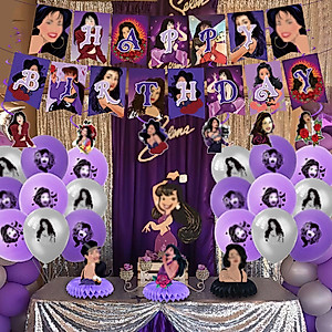 35 Pieces Singer Party Decoration, Include Singer Birthday Banner Honeycomb Centerpieces Cake Topper Singer Party Latex Balloons for Birthday Baby Shower Party Supplies