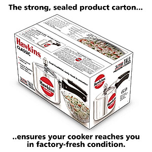 Hawkins 3 Litre Classic Pressure Cooker, Tall Design Inner Lid Cooker, Best Cooker, Silver (CL3T)