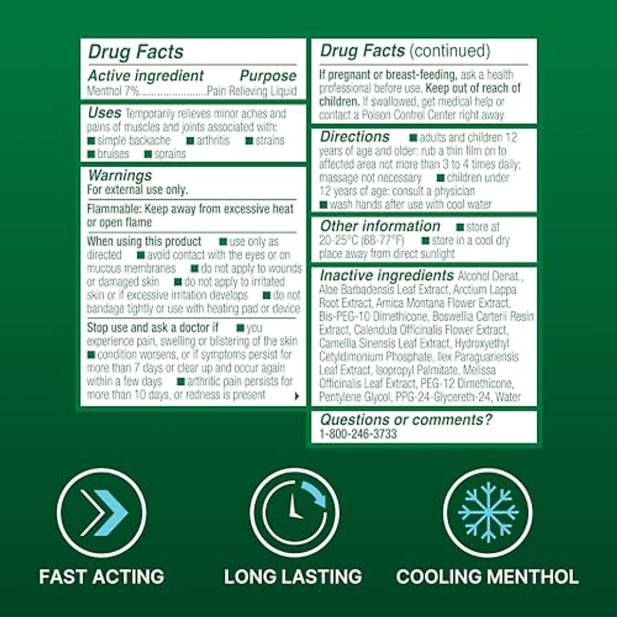 Biofreeze Menthol Pain Relieving Foam 3 FL OZ For Pain Relief Of Sore Muscles, Arthritis, Simple Backaches, And Joint Pain. Fast Drying, Lightweight, Powerful Topical Pain Reliever (Package May Vary)