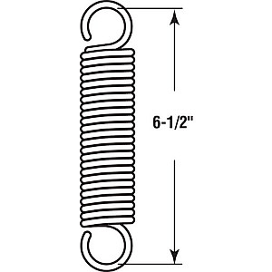 Prime-Line SP 9629 Extension Spring, 1-1/4 inch by 6-1/2 inch - .162 Diameter, Nickel