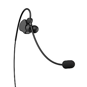 Maxquall Referee Headset Earphone Newly-Designed Earpiece Professional 1pc V6 V4 FBIM Football Arbitro Coach Judger Arbitration Earhook Soccer Headset(1PC R Earpiece)