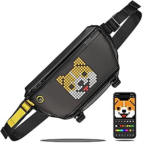Divoom Sling Bag with LED Display, Crossbody Waterproof Shoulder Chest Backpack Cycling Travel Daypack for Men Women