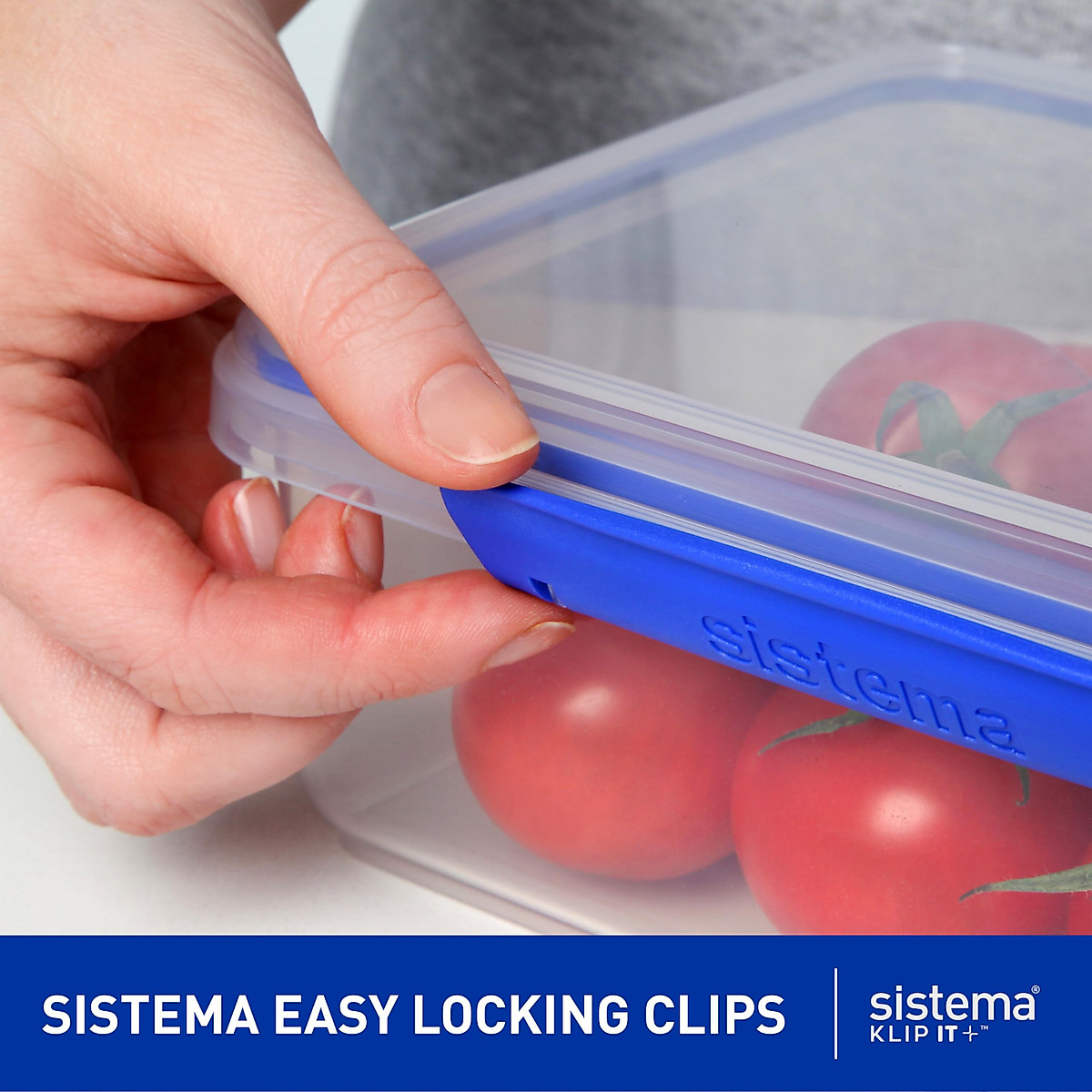 Sistema 1700 Klip It Collection Rectangle Food Storage Container, 2 Liter/67.6 Ounce