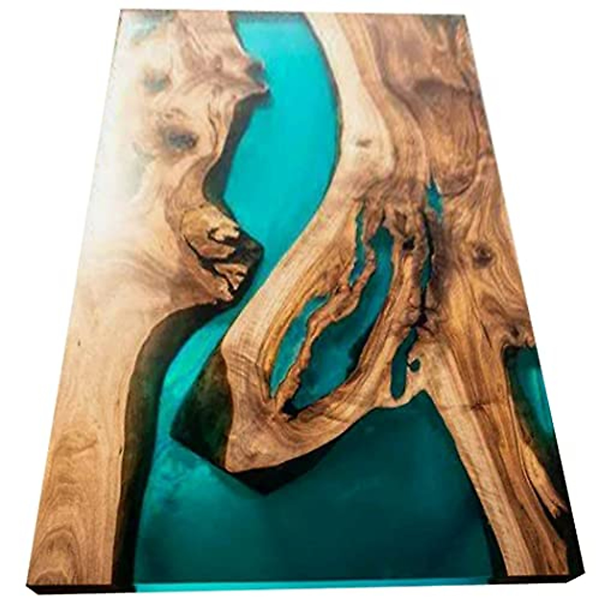 Epoxy Table, Epoxy Resin River Table, Live Edge Wooden Table, Natural Wood,Dining table, Natural Epoxy Table, Resin Table 54x27 inch