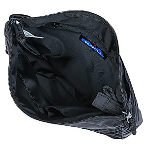 KAVU Garibaldi Go Crossbody Rope Bag Water Resistant Zip Purse-Blackout
