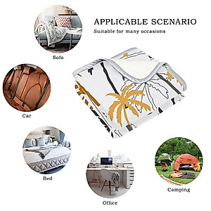 DreamBay Soft Throw Blanket for Couch Sofa Palm Tree Pattern Lightweight Blanket Women Microfiber Blanket for Bed Office Camping Travel 50x60 inches