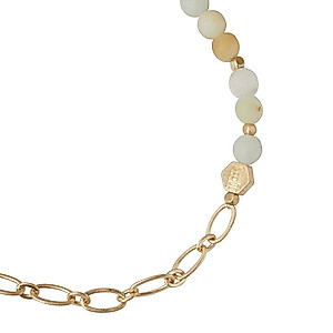 Scout Curated Wears - Mini Stone w/Chain Stacking Bracelet - Amazonite/Gold