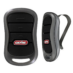Genie 3-Button Garage Door Opener Remotes (2 Pack) - Each Remote Controls Up To 3 Genie Garage Door Openers -Compatibility Only With Genie Intellicode Garage Door Openers - Model G3T-R, Black
