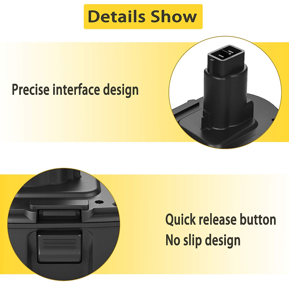 2 Pack 3.6Ah Ni-Mh DC9098 DC9098 DC9096 18 Volt Replacement Battery Compatible with Dewalt 18V Battery DW9096 DW9098 DW9099 DE9095 DE9098 DE9091(Black)