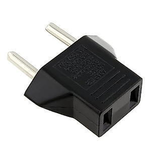 ANRANK U-E1020905AK US USA to EU Europe Travel AC Power Socket Plug Adapter Adaptor Converter (Black, 5-Pack)