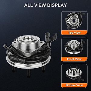 OCPTY Front Wheel Hub and Bearing Assembly fits for Ford Explorer, Explorer Sport, Mercury Mountaineer 2006 2007 2008 2009 2010 515078 6 Lugs Fits 2WD or 4WD Models