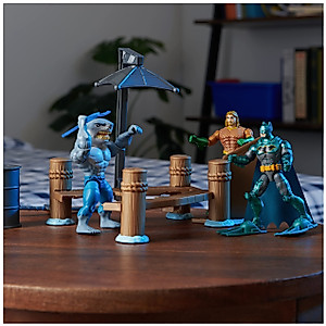 DC Comics, Gotham City Harbor Chaos Playset | 4-inch Batman, Aquaman, King Shark Action Figures | Kids Toys for Boys and Girls Ages 3 and Up (Amazon Exclusive)