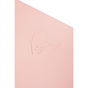 Love Sweat Fitness Premium Yoga Mat | 5mm Pink and Marble Pattern Reversible Non-Slip Exercise Mat for Yoga and Floor Workouts