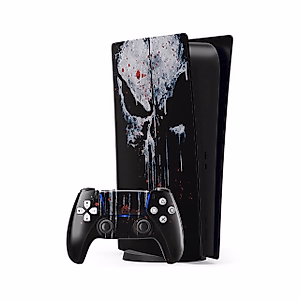 "Judgement Day" Console + 2 Controller 3M Vinyl Skins Bundle for PS5 Digital Edition