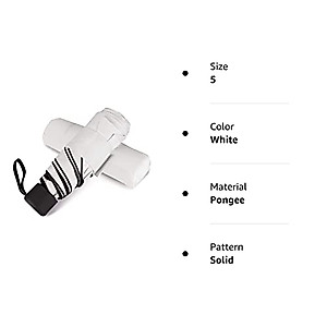 ximlife Small Umbrellas for Rain Sun Protection Mini Travel Compact Umbrellas Purse Size White