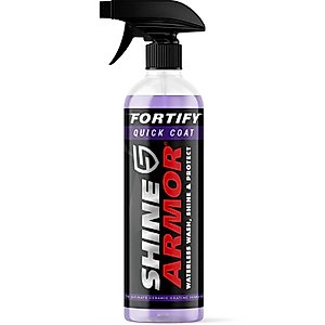Ceramic Coating Top Coat for Cars Fortify Quick Car Wax Polish Spray Waterless Wash & Wax Hydrophobic Polish & Polymer Paint Sealant Detail Protection 16 Fl Oz by SHINE ARMOR