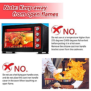 Cast Iron Handle Cover, 10 Packs Silicone Pot Holders, Cast Iron Handle Covers Heat Resistant, Non-Slip Pot Handle Covers, for Frying Cast Iron Skillet Metal Pan