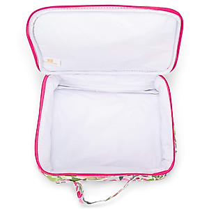 Mary Square Charlotte Floral Peony Water Resistant Soft Cooler Insulated Lunch Bag Tote