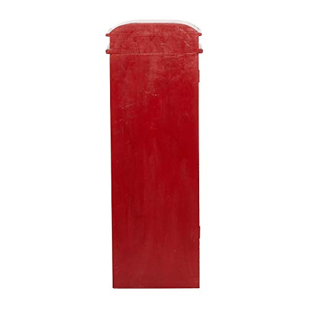 Deco 79 Wooden Telephone Room Storage Unit Vintage London Booth 2 Shelf Storage Cabinet, Accent Cabinet 11" x 9" x 30", Red