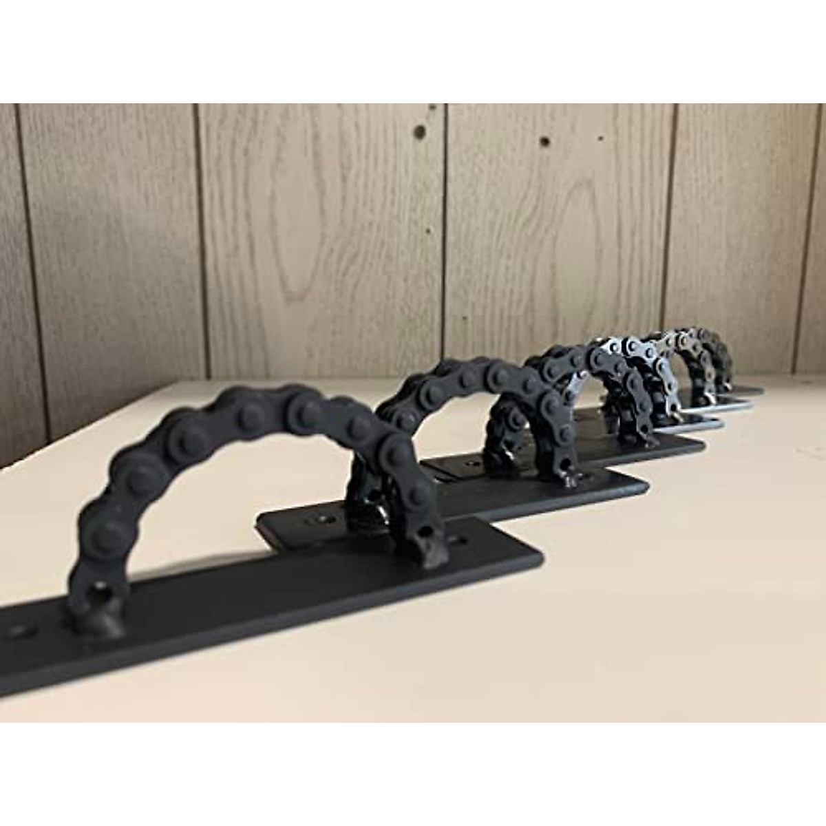 Bike Chain Drawer Pull Or Cabinet Handle Round (6.3, Black)