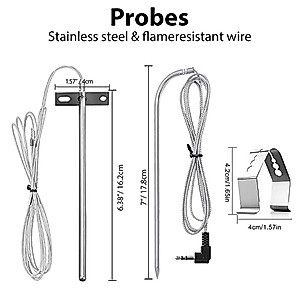 Unidanho Digital Controller Kit Replacement for Traeger Pellet Grills with 2 Meat Probes and 7" RTD Temperature Sensor - Replacement and Upgrade for Traeger Grill Accessories