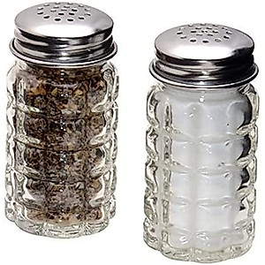 1st Choice FBA_BCK31360 Retro Style Salt and Pepper Shakers with Stainless Tops (2), 1, Original Version