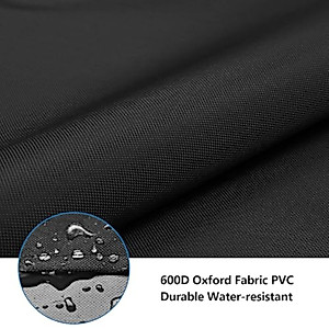 MUTUSHI Square Table Top Cover Outdoor Heavy Duty Waterproof UV & Weather Resistant Square Table Covers for Patio, Lawn Furniture & Coffee Side Table(36" L x 36" W x 6" H, Black)