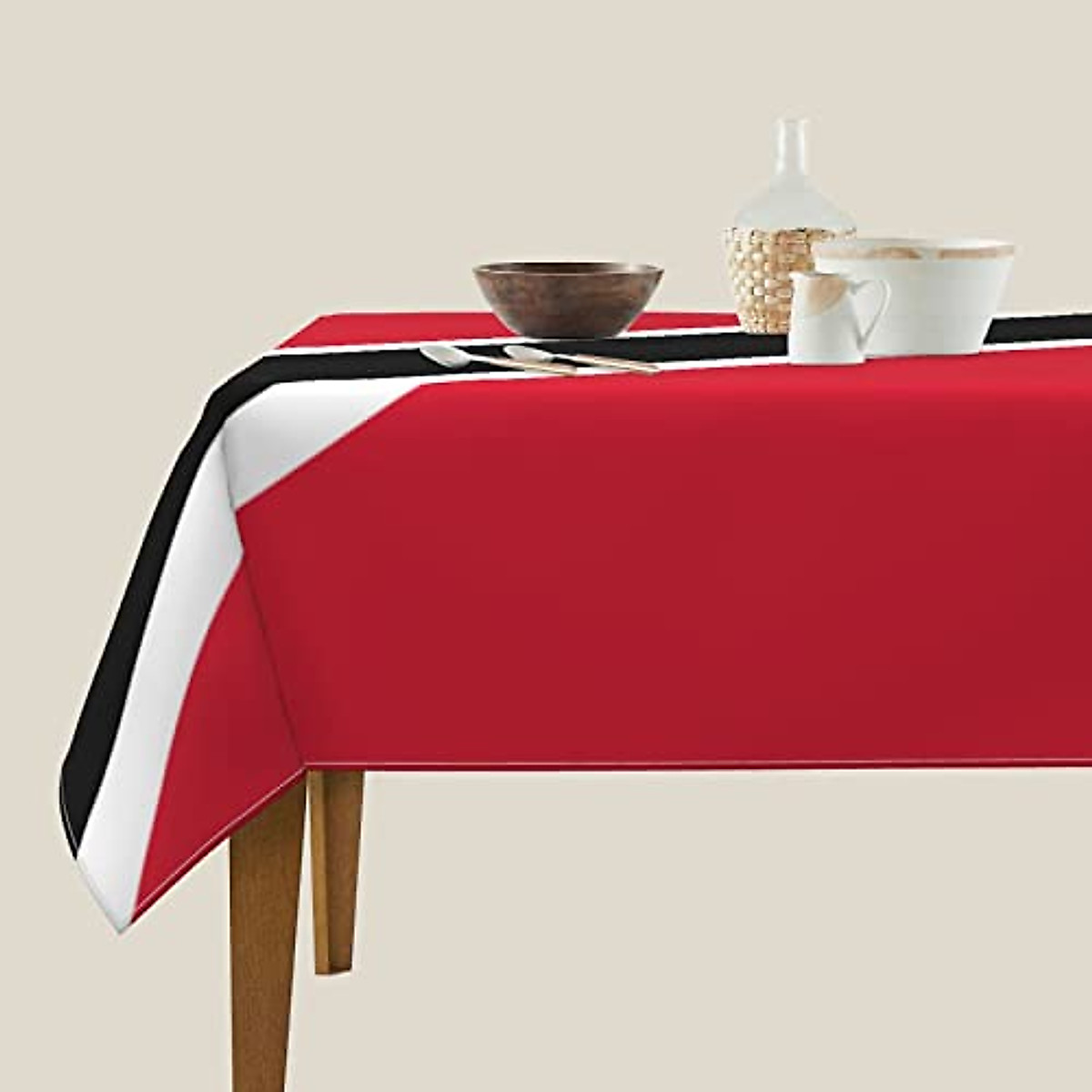 LIICHEES Flag of Trinidad and Tobago Tablecloth Kitchen Dining Room 60"x60" Square Washable Table Cover Outdoor Garden Picnic Tablecloths