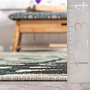 nuLOOM Kalene Double Palm Indoor/Outdoor Area Rug, 4' x 6', Green