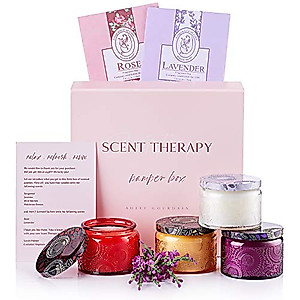 Aromatherapy Candle Gift Set for Women - 6-Piece Scented Candles, Ideal for Mom, Sister, Daughter, Perfect for Birthdays, Mother's Day, and Special Occasions - Relaxing and Delightful Fragrances