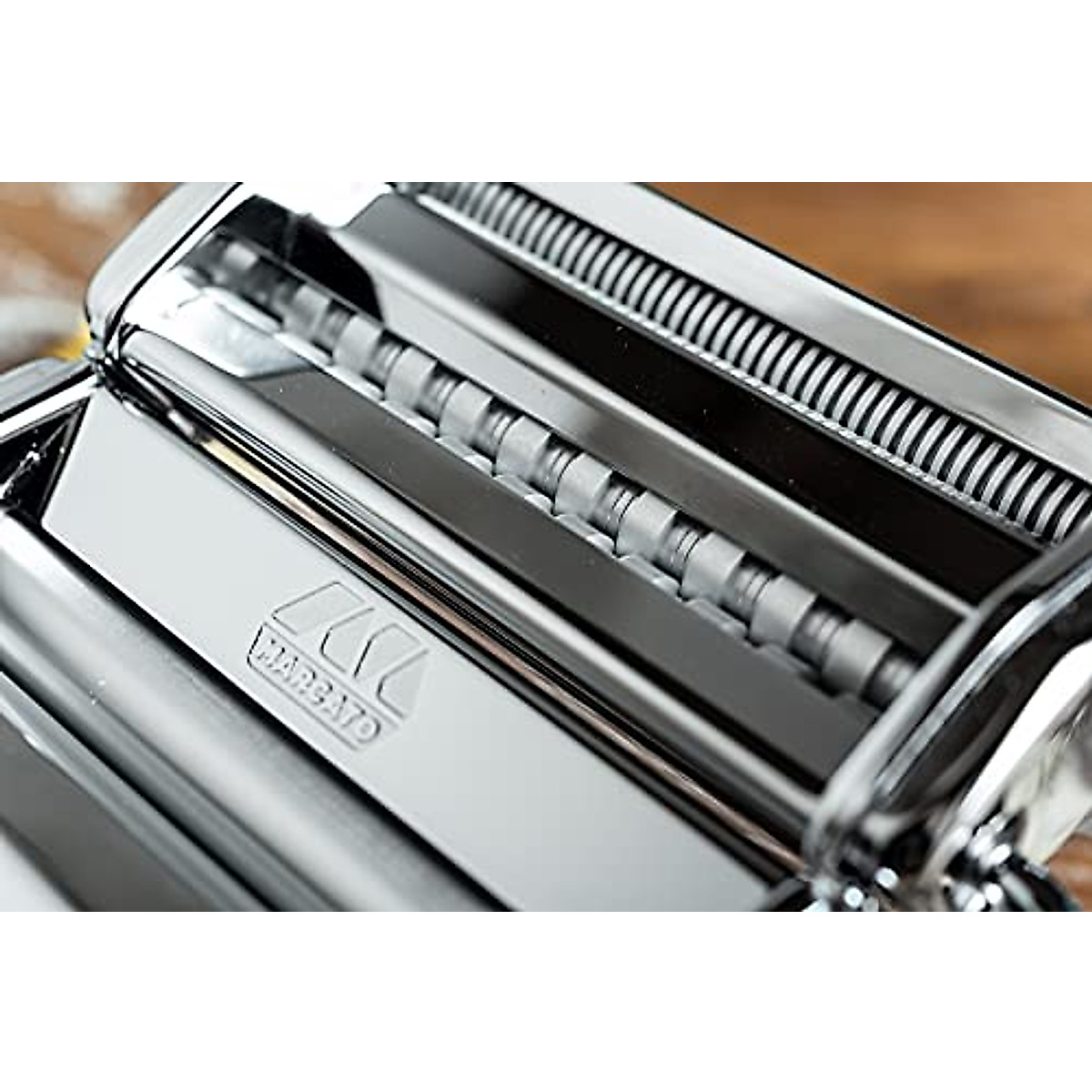 MARCATO Atlas 150 Pasta Machine, Made in Italy, Includes Cutter, Hand Crank, and Instructions, 150 mm, Stainless Steel