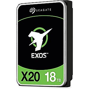Seagate Exos X20 ST18000NM003D 18TB 7.2K RPM 512e SATA 6Gb/s 3.5in Enterprise Hard Drive (Renewed)