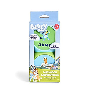 BLUEY Wackadoo Dice Imagination Act Out The Action Game | Family Game Night for All Ages | Creative and Engaging Fun for All Featuring Bluey and Bingo with 36 Unique and Silly Combinations