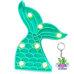 Radidi Mermaid Tail Decor Light Mermaid Tail Party Decoration Christmas Gift Cute Mermaid Table Lamp Battery Operated for Desk,Bedroom,Wall Decor,Baby Shower,Kids' Room,Holiday Decor,Home Decorations